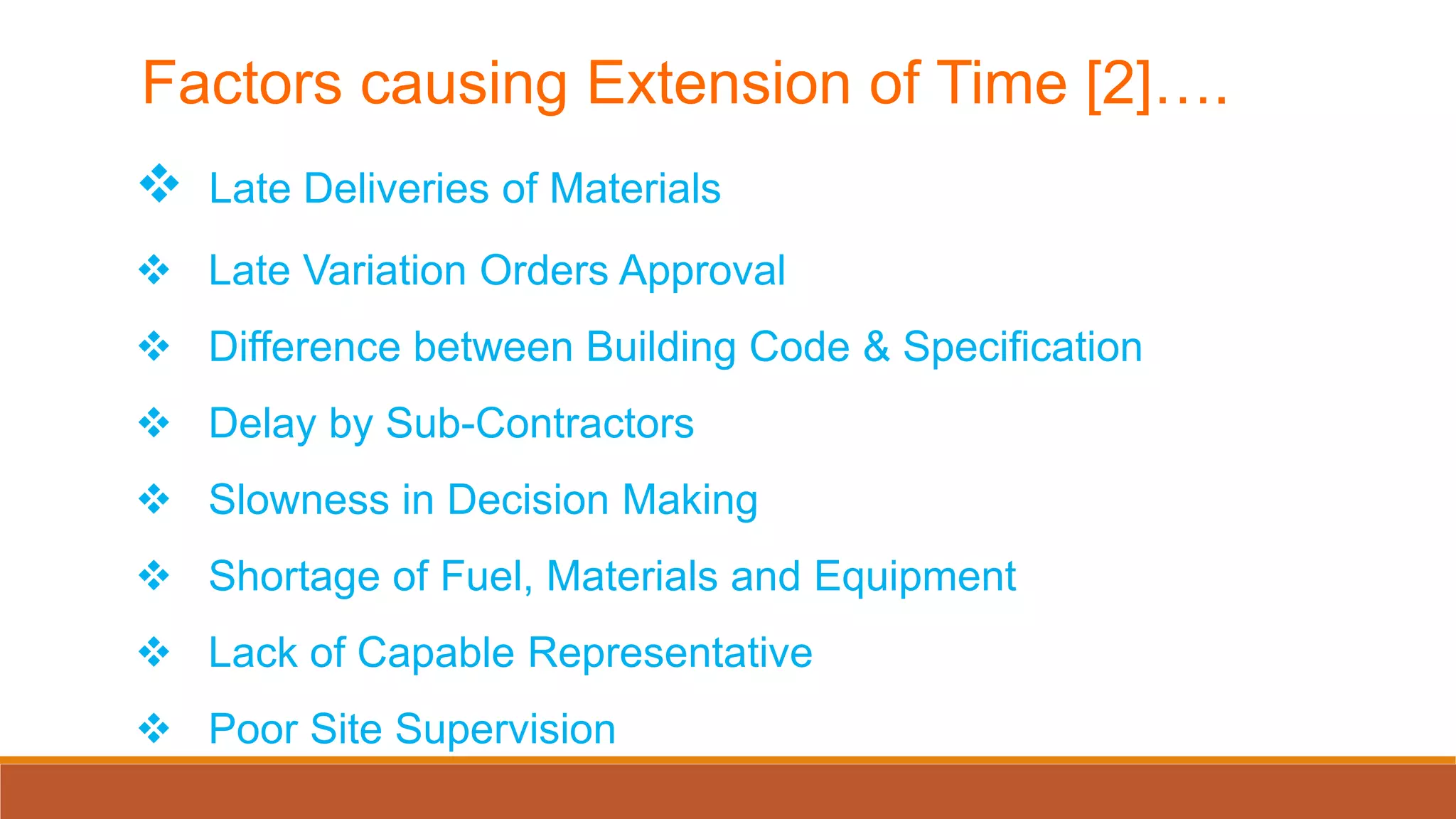 Extension of Time (EoT) in Construction Project presentation | PDF