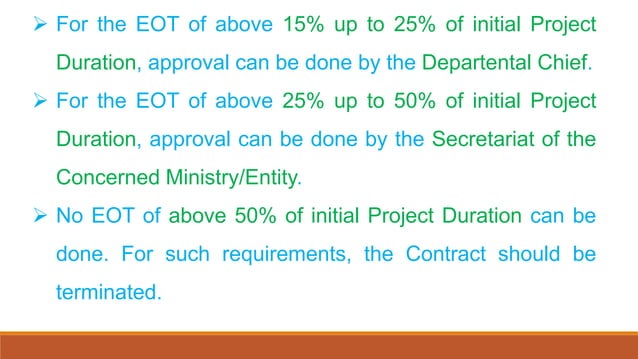 Extension of Time (EoT) in Construction Project presentation | PDF ...