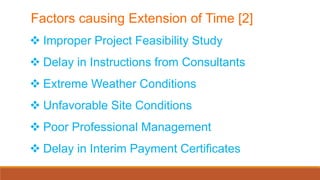 Extension of Time (EoT) in Construction Project presentation | PDF