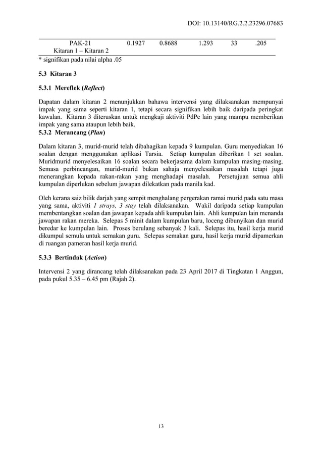 PENERAPAN KEMAHIRAN 4C DAN PEMBUDAYAAN AMALAN PAK-21 DALAM PdPc MATEMATIK TINGKATAN 1 | PDF