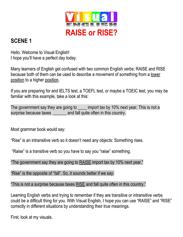 Ep.01 RAISE or RISE | PDF