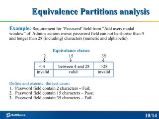 Equivalence partitions analysis | PPT