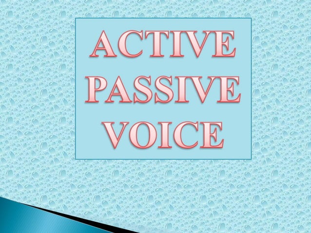 active passive voice | PPT