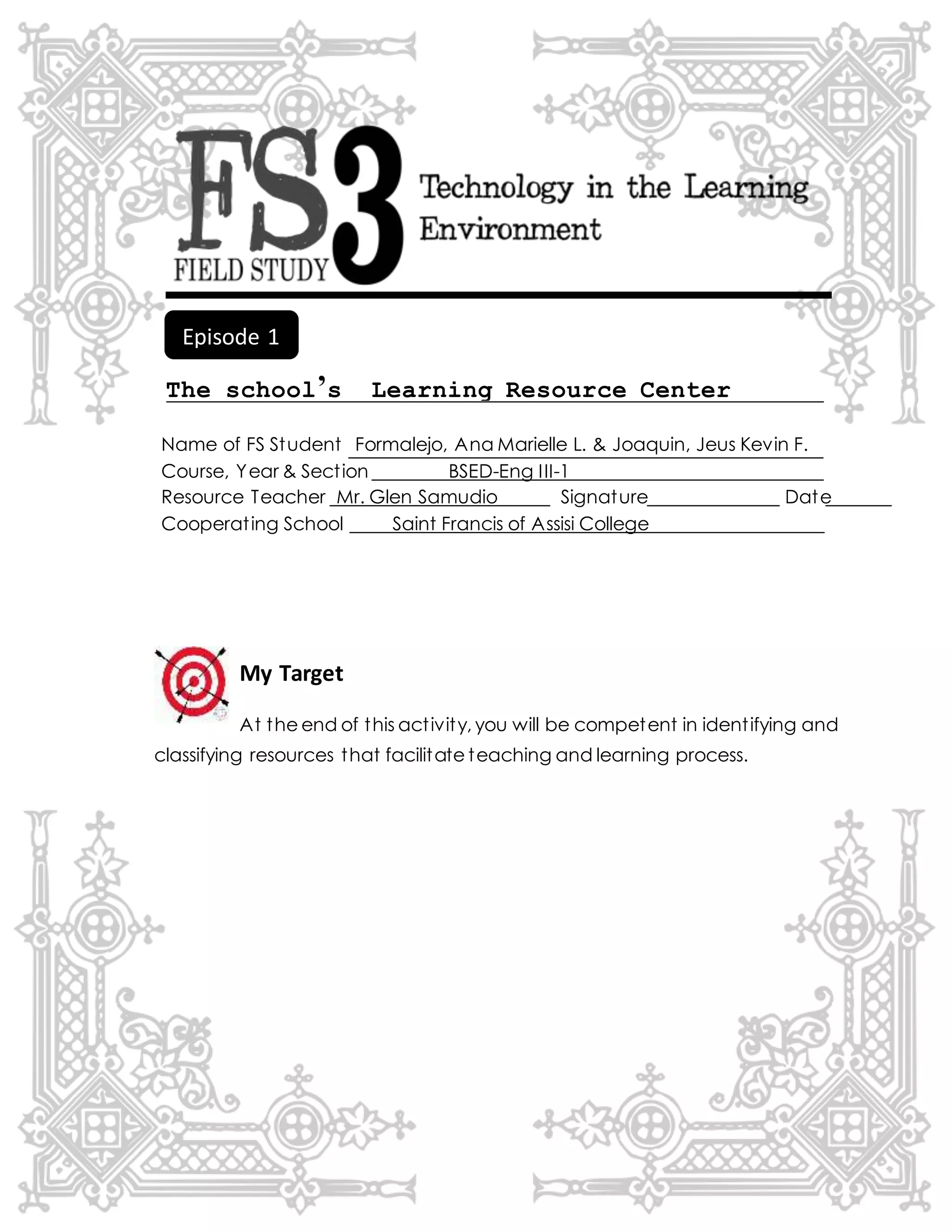 FS3 Episode 1 | DOCX