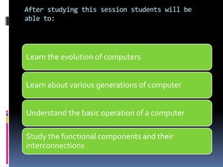 INTRODUCTION TO COMPUTERS | PPTX