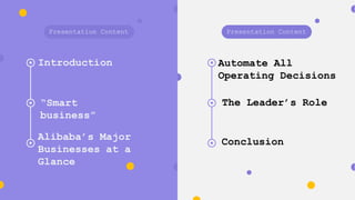 EXICUTIVE PRESENTATION (ALIBABA AND THE FUTURE OF BUSINESS) | PPT