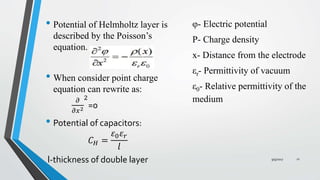 Electrical double layer theory | PPTX