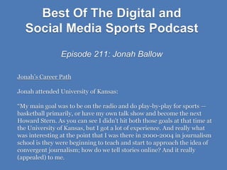 Episode 211 Snippets: Jonah Ballow of HEARTLENT Group | PPT