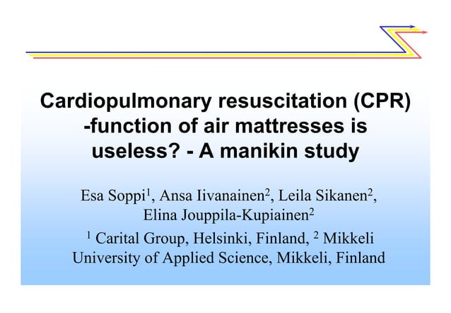 EWMA 2014 - EP441 CARDIOPULMONARY RESUSCITATION (CPR) -FUNCTION OF AIR ...