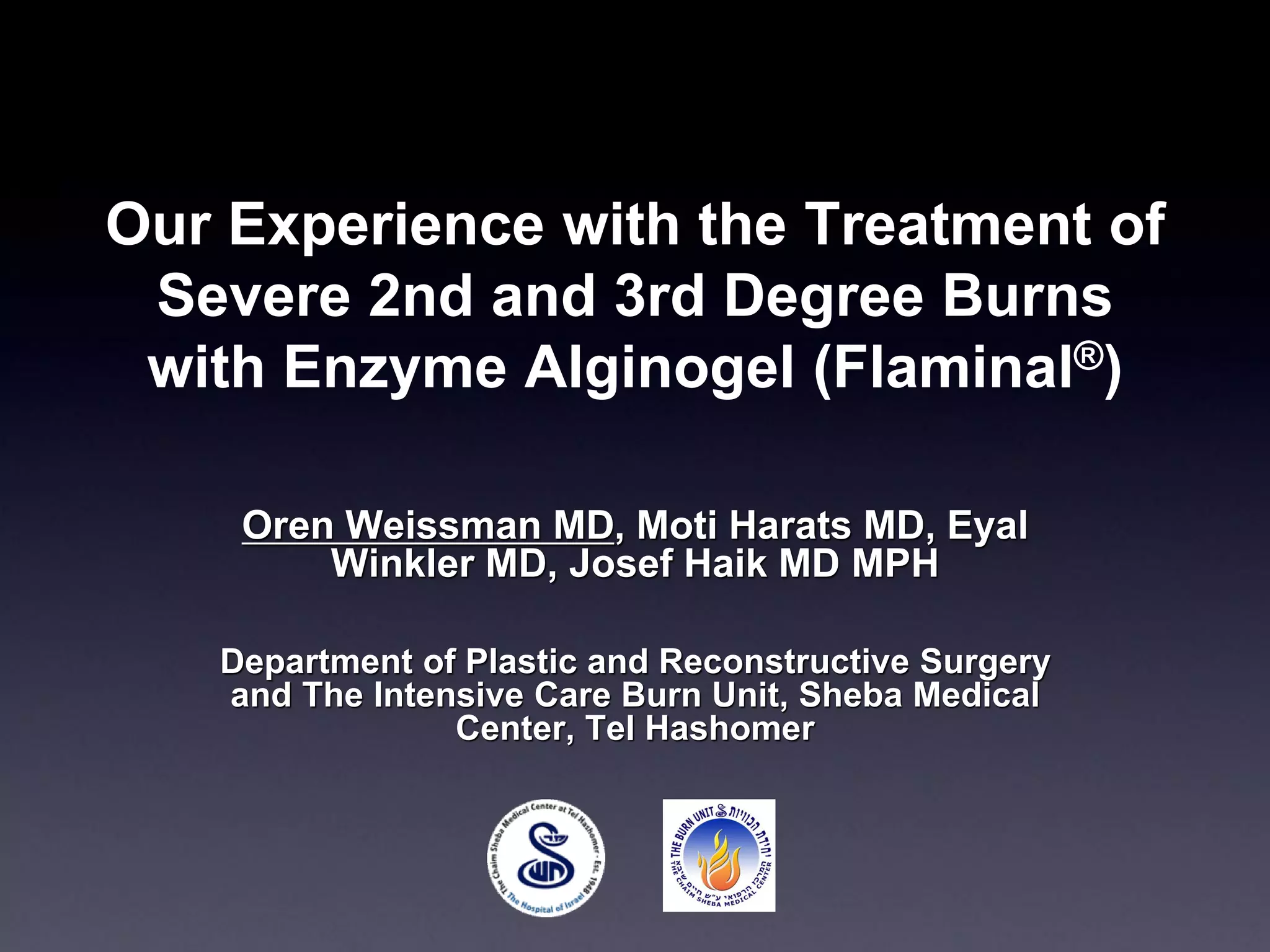 EWMA 2013 - Ep470 - Our Experience with the Treatment of Severe 2nd and ...