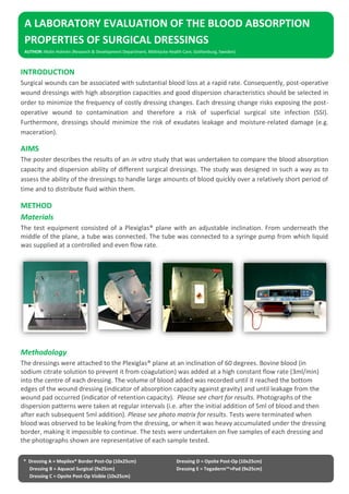 EWMA 2014 - EP502 A LABORATORY EVALUATION OF THE BLOOD ABSORPTION ...
