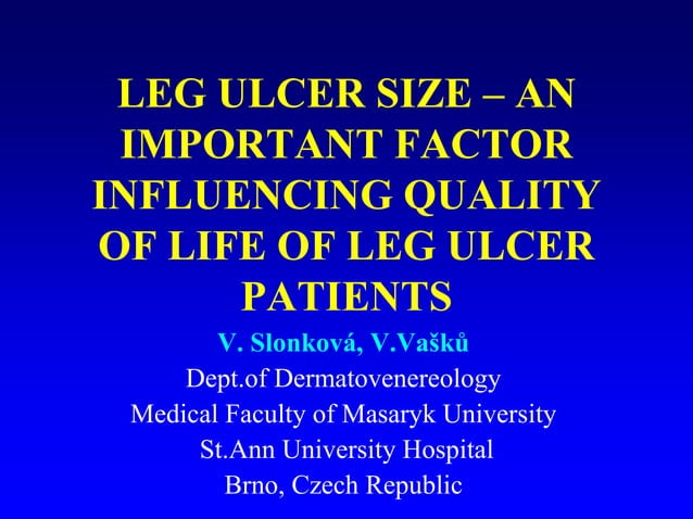 EWMA 2013 - Ep539 - LEG ULCER SIZE – AN IMPORTANT FACTOR INFLUENCING ...