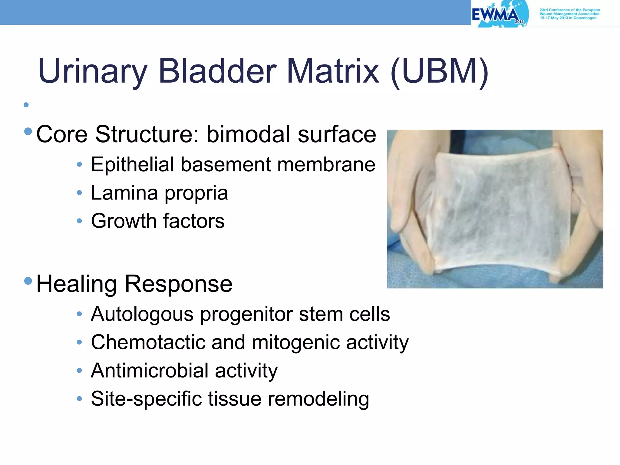 EWMA 2013 - Ep552 - THE USE OF URINARY BLADDER MATRIX (ACELL) IN THE ...