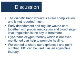 EWMA 2013 - Ep575 - A case of diabetic hand wound | PDF