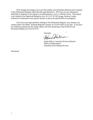 EPA Letter to Chesapeake Energy | PDF