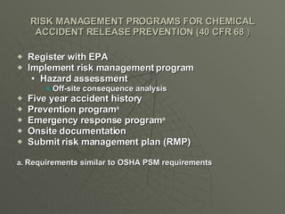 EPA RMP Regulations | PPT