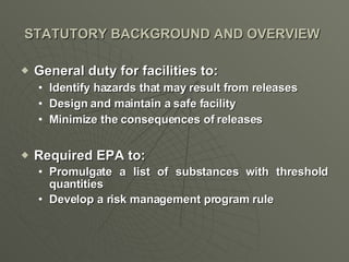 EPA RMP Regulations | PPT
