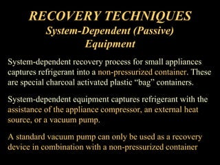 EPA 608 certification and refrigerant handling procedure | PPT