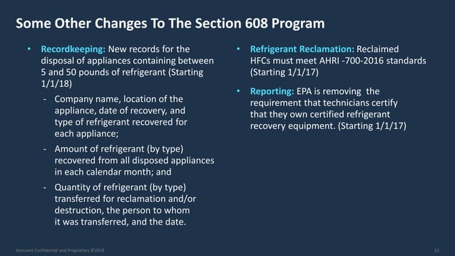 EPA Section 608 Regulation Changes 2018-2019 | PDF | Home Appliances ...