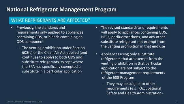 EPA Section 608 Regulation Changes 2018-2019 | PDF | Home Appliances ...