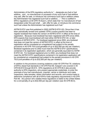 Epa Biodiesel Guidance Paper | PDF