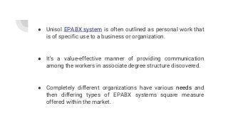 EPABX_ Intercom System | | PPT