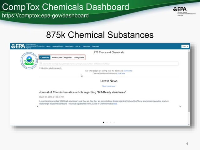 EPA CompTox Chemicals Dashboard as a Data Integration Hub for ...