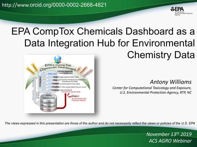 EPA CompTox Chemicals Dashboard as a Data Integration Hub for ...