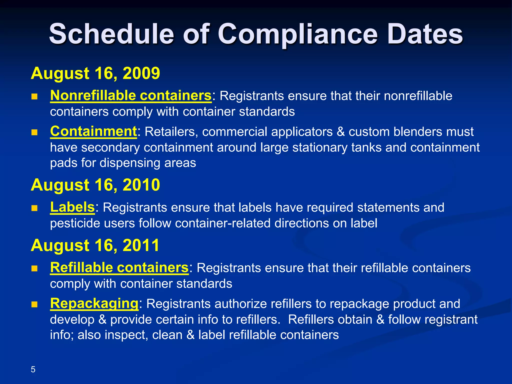 EPA container Regs | PPTX