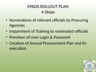 EPADS Training Level-1 for public sector | PPTX