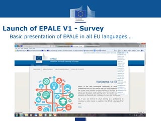 EPALE Electronic Platform for Adult Learning in Europe | PPT