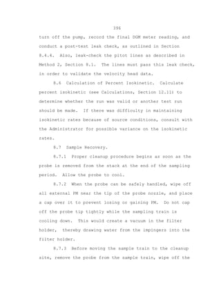 Epa method 5(m-05) | PDF