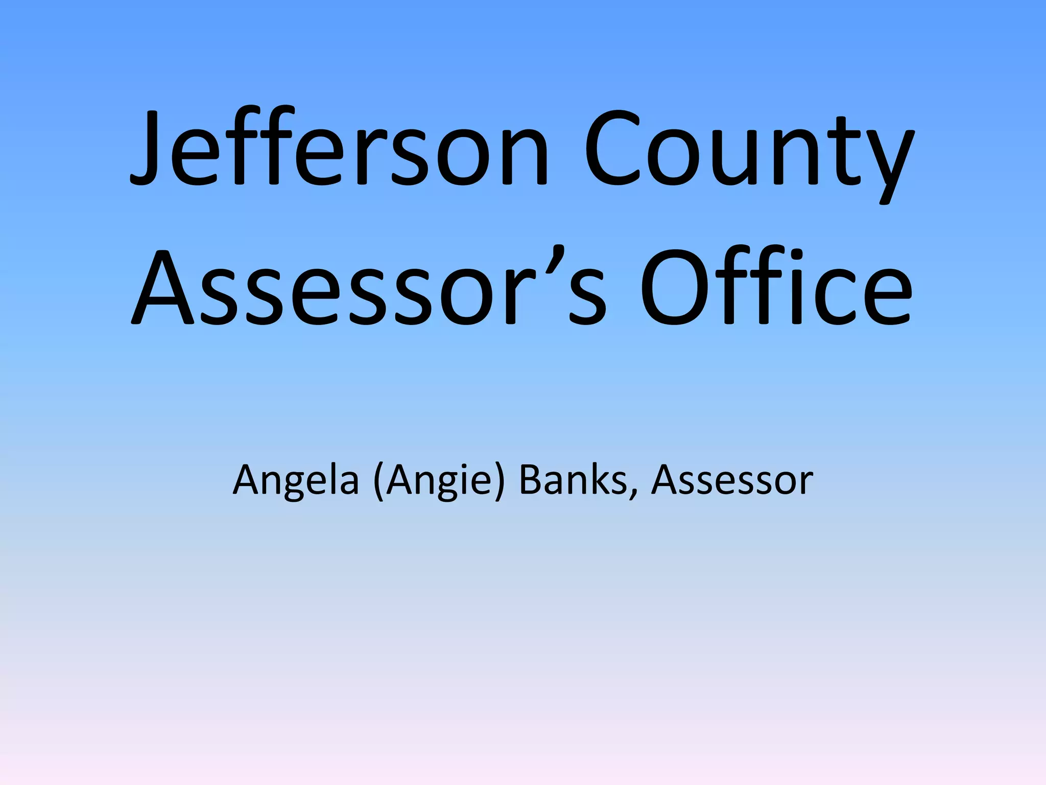 Jefferson County Parcel Mapping (EPAN 2010) | PPTX