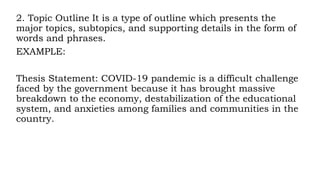 EPANDING THE CONTENT OF AN OUTLINE using notes.pptx