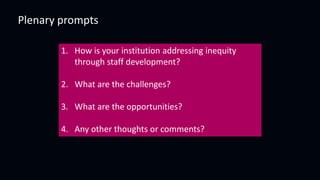Addressing Inequity in Education via Mandatory Staff Development | PPT