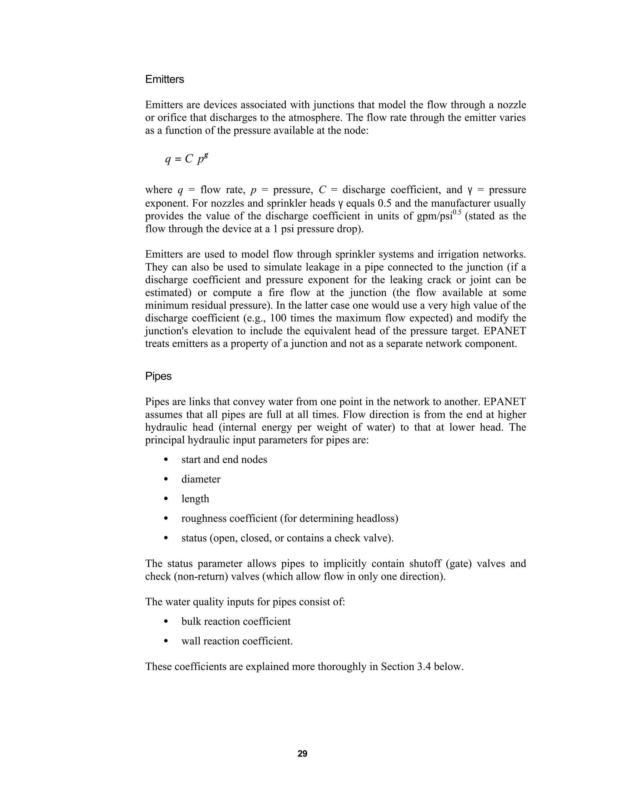 EPANET 2 Users Manual | PDF