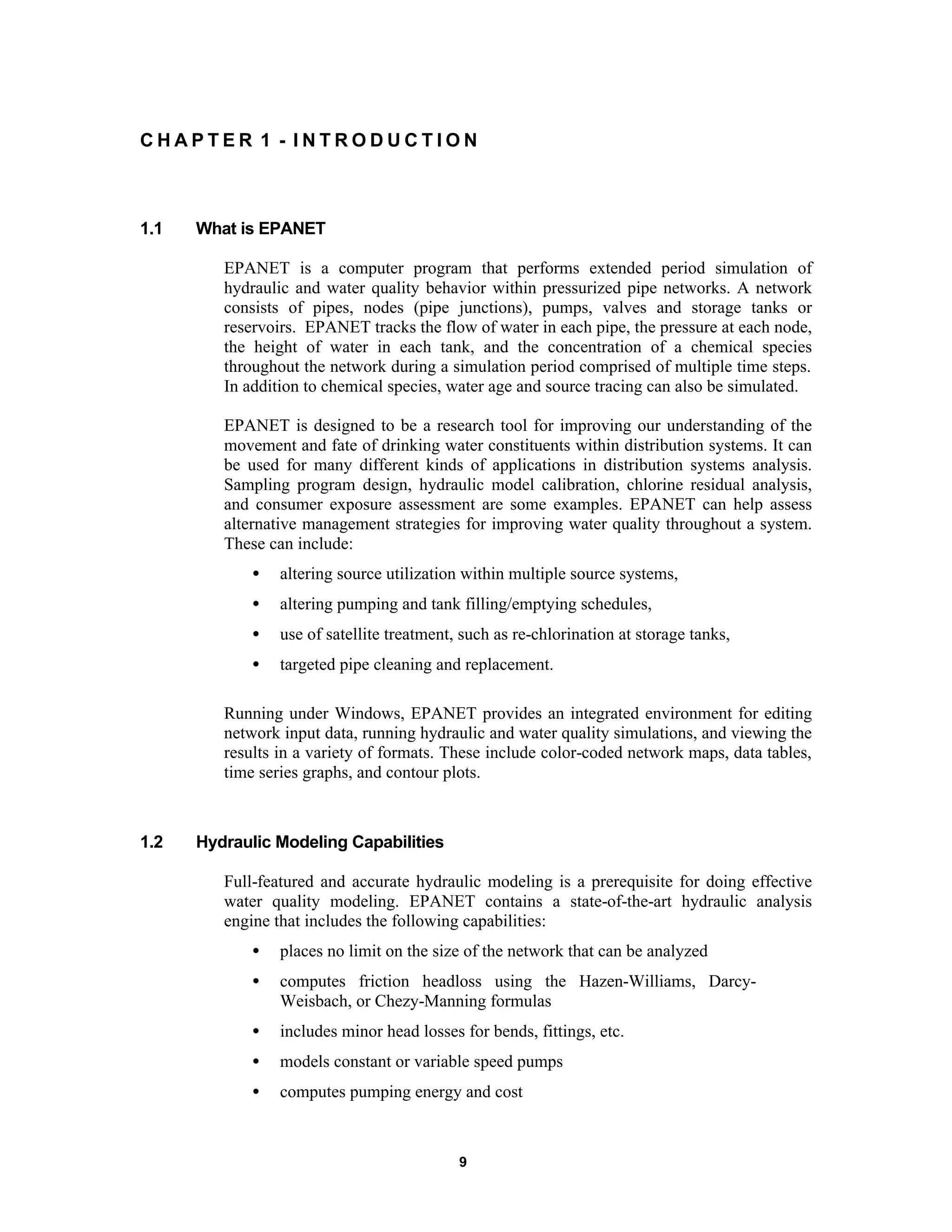 EPANET 2 Users Manual | PDF