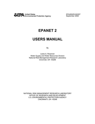 EPANET 2 Users Manual | PDF
