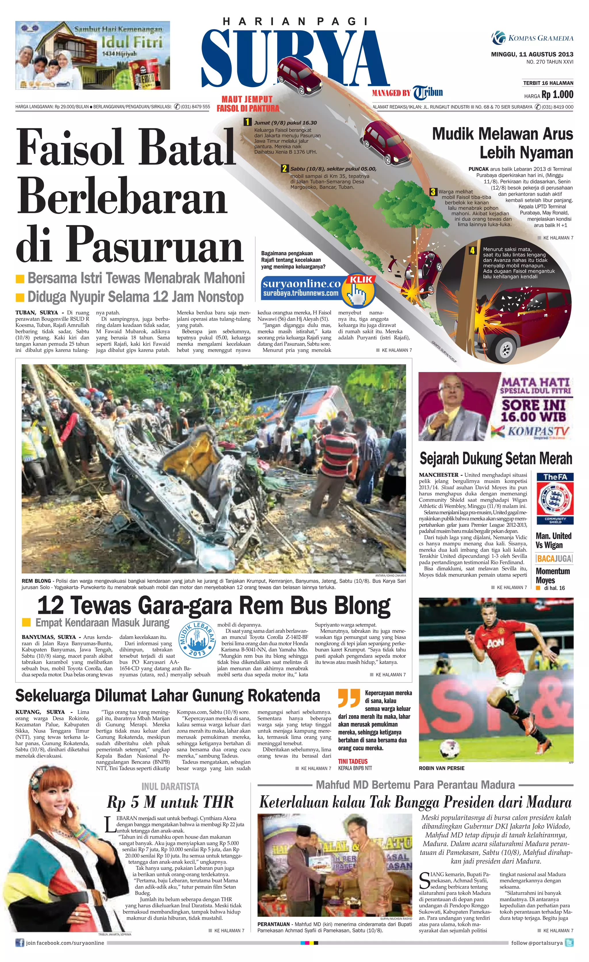Epaper Surya 11 Agustus 2013 | PDF