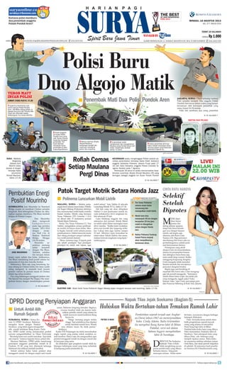 Epaper Surya 18 Agustus 2013 | PPT