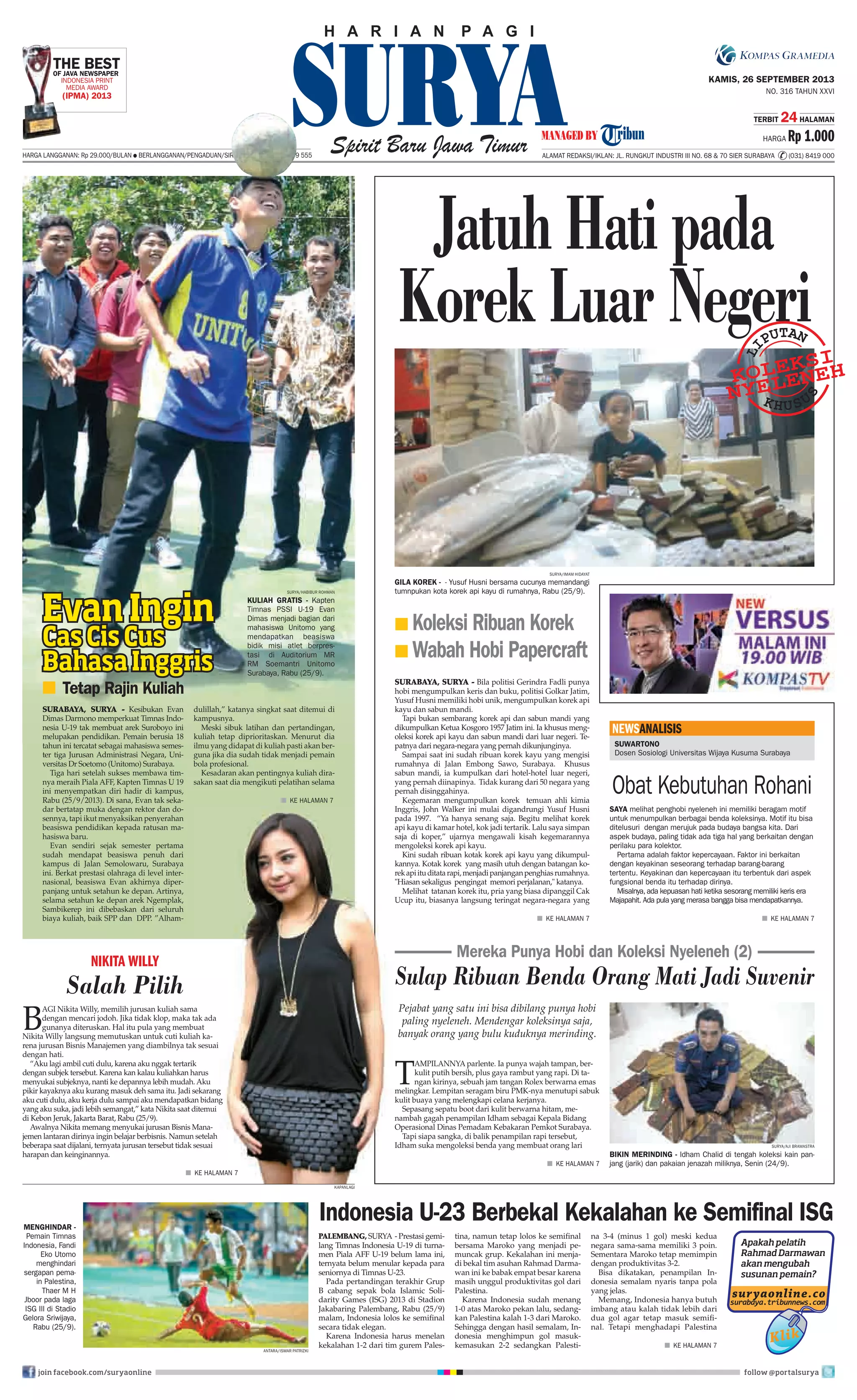 Epaper surya 26 september 2013 | PDF