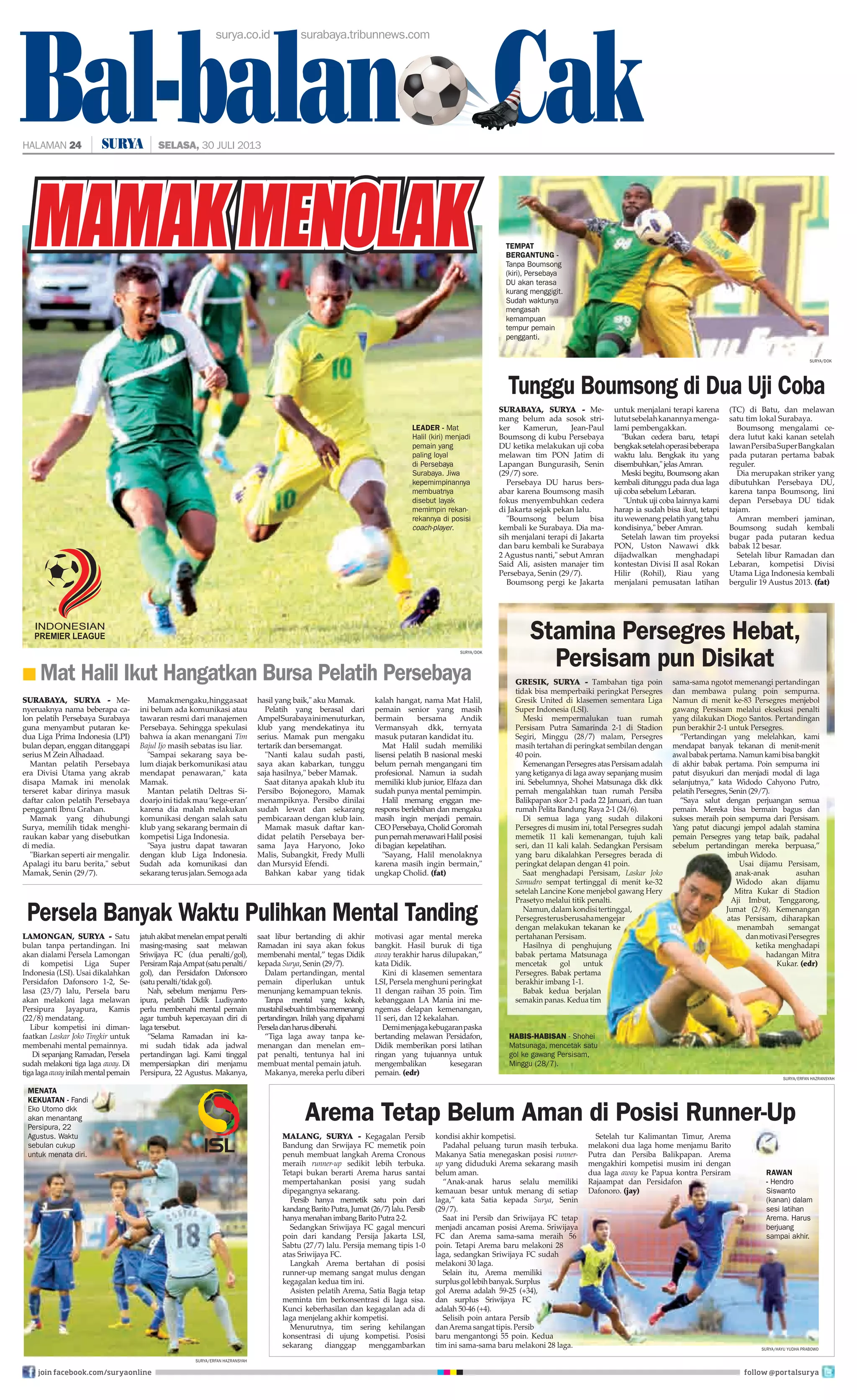 Epaper Surya 30 Juli 2013 | PDF