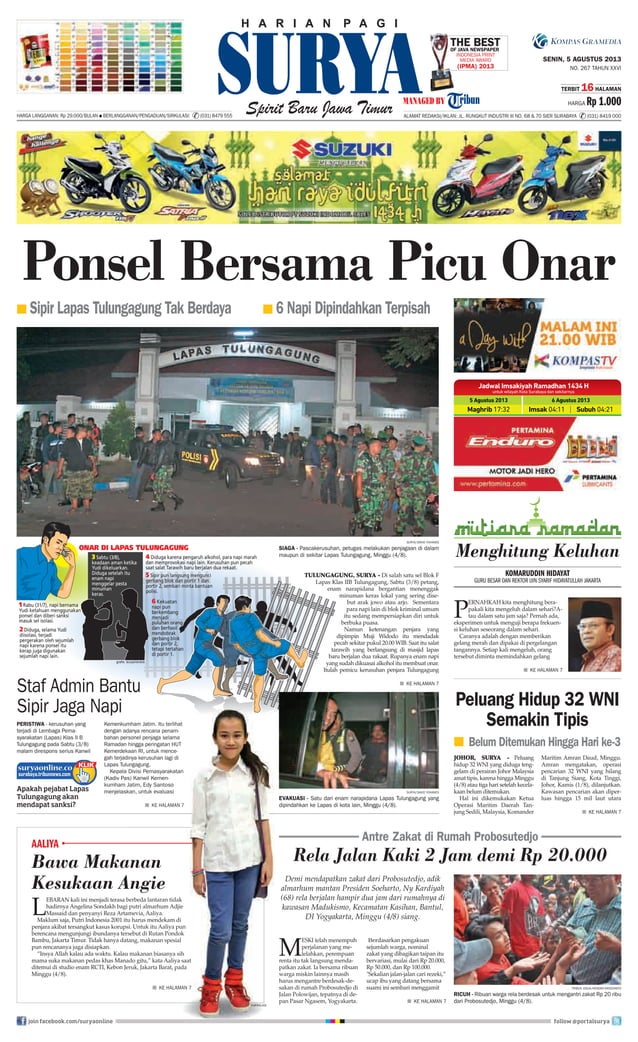 Epaper Surya 5 Agustus 2013 | PPT