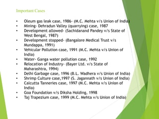Environment protection act, Rule along with case laws. | PPTX