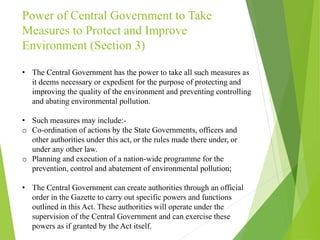 Environment protection act, Rule along with case laws. | PPTX