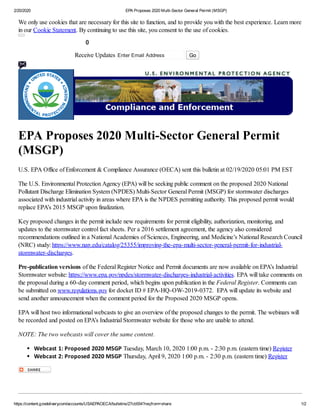 EPA Proposed Changes in Stormwater Permits Houston Texas Nationwide | PDF