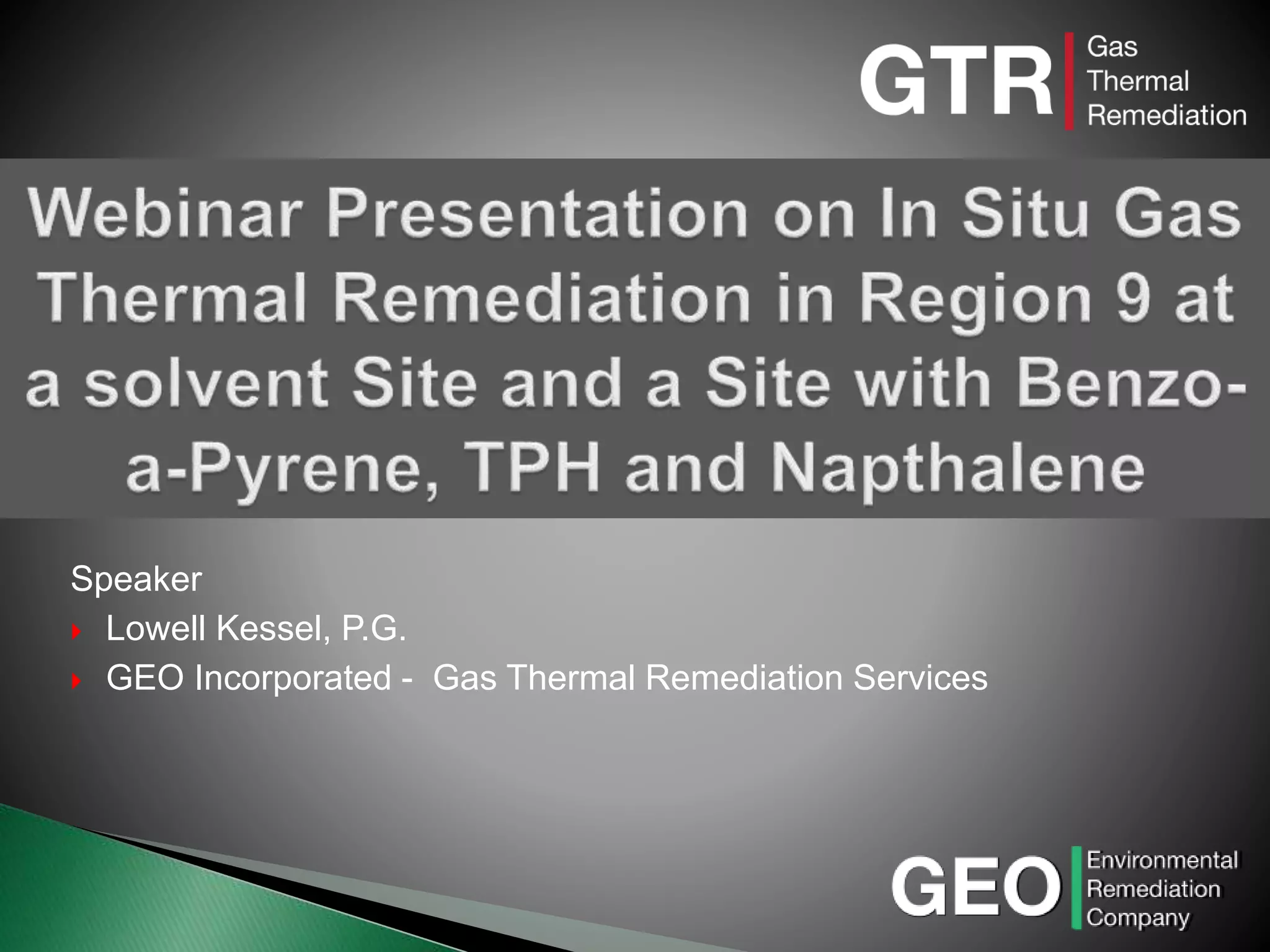 GEO's Presentation on In Situ Thermal Remediation to EPA Region 9 | PPTX