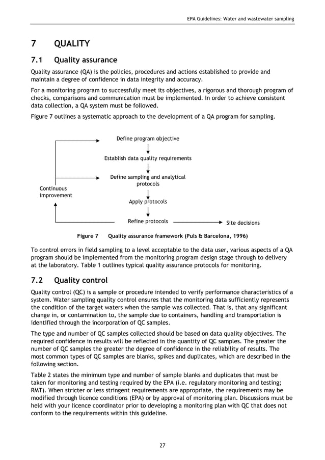 EPA Water Sampling Guide | PDF | Environmental Services Industry ...