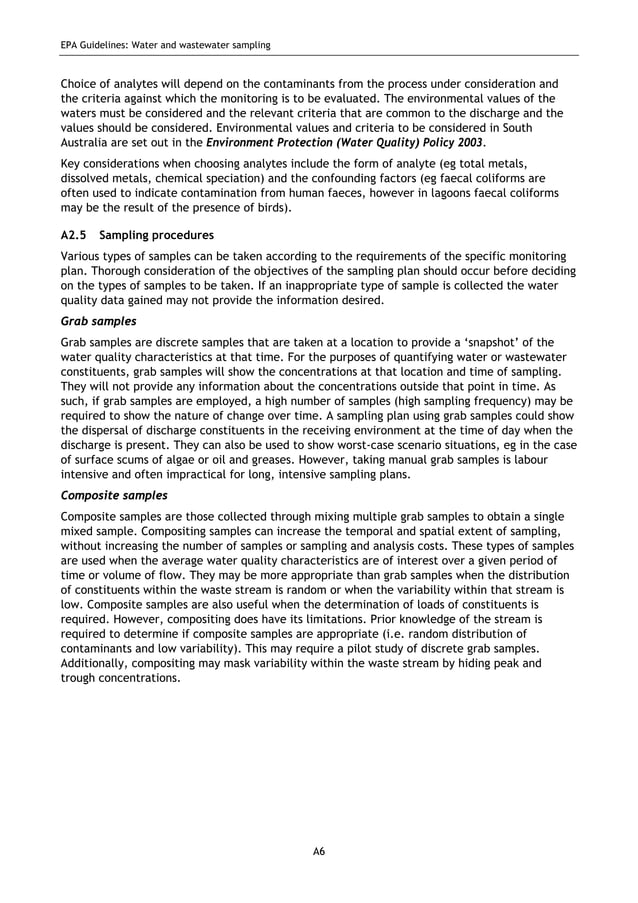 EPA Water Sampling Guide | PDF | Environmental Services Industry ...