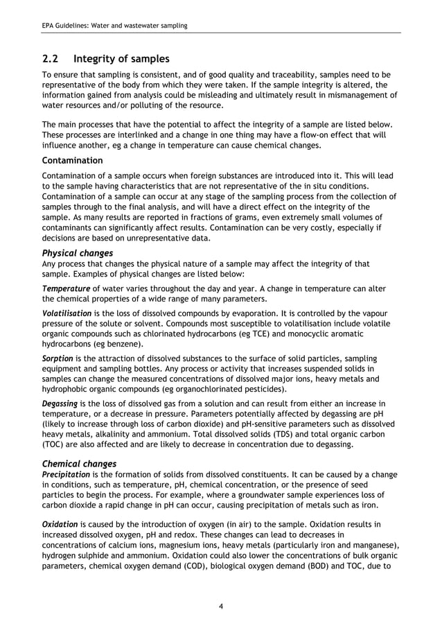 EPA Water Sampling Guide | PDF | Environmental Services Industry ...